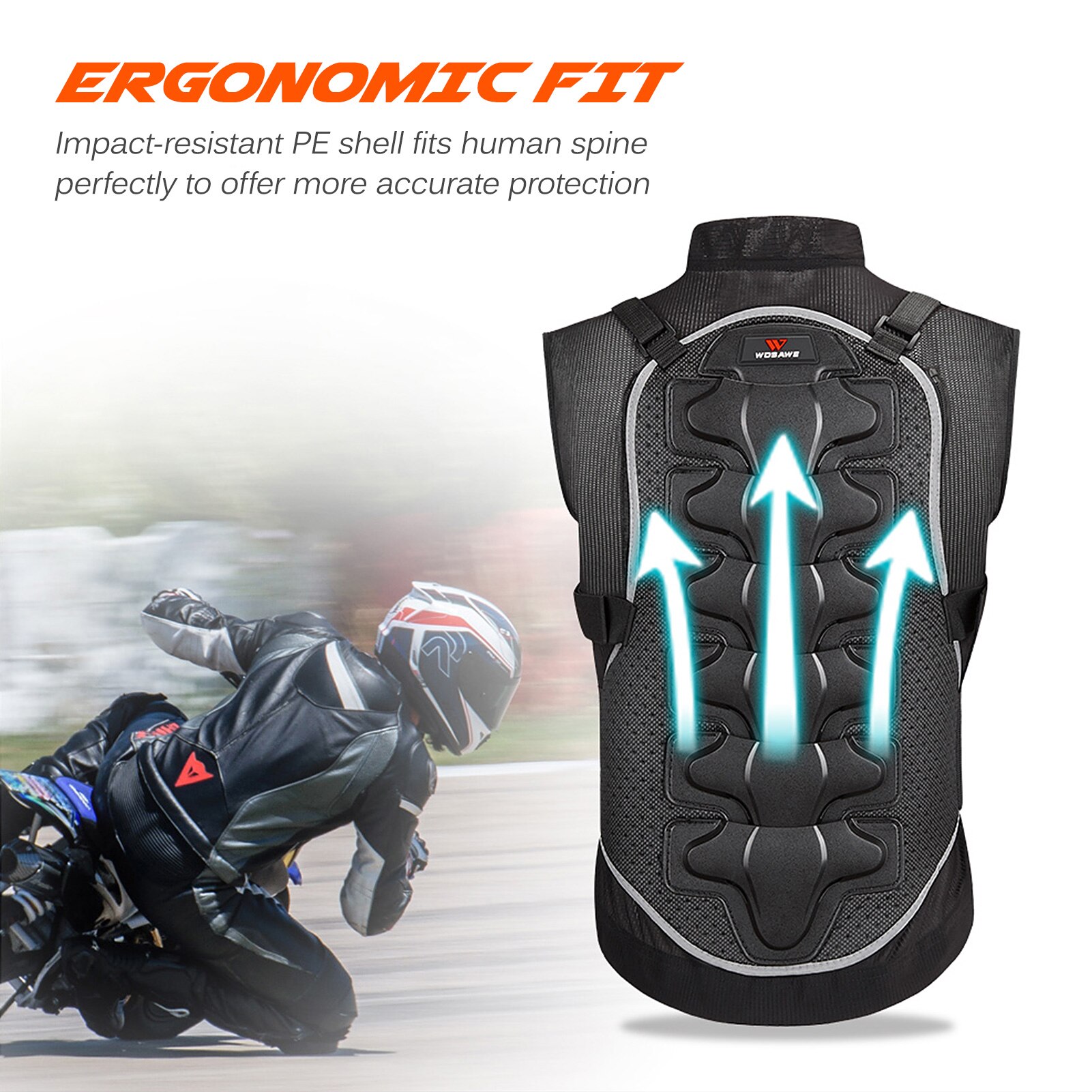 Body Chest Spine Protector Armor Vest for Skiing S... – Grandado