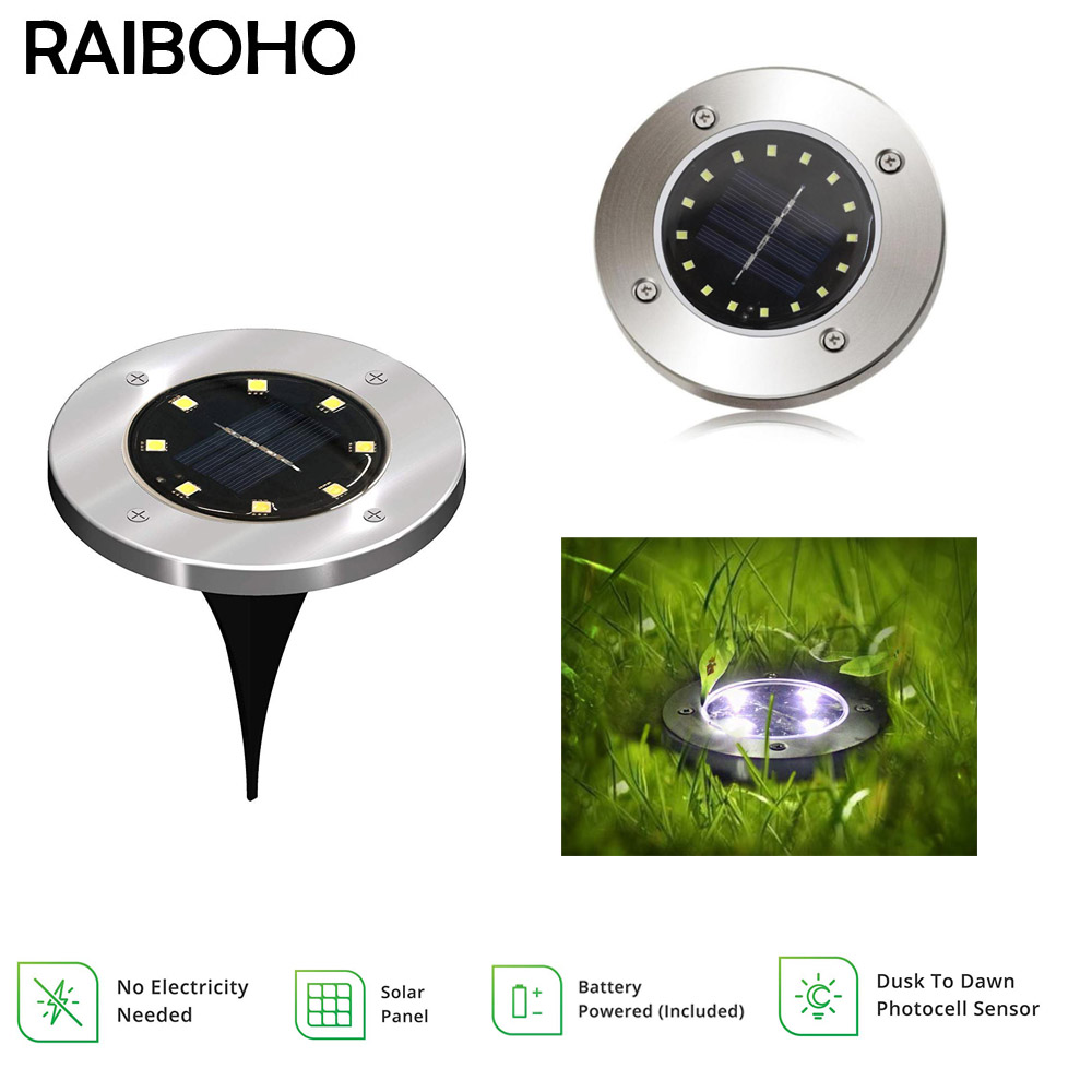 16/20 LED Solar Ground Light Waterproof Garden Pat... – Vicedeal