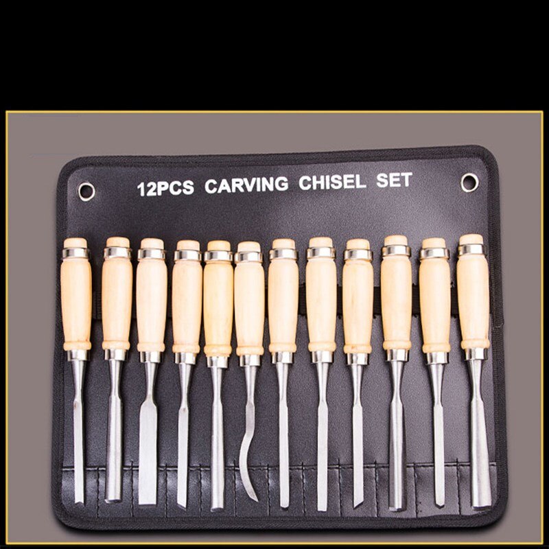 Carved Woodworking Chisel 12Pcs/set Manual Wood Ca... – Grandado