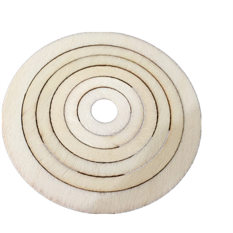 Houten Cirkel Houten Hollow Ronde Stukken Hout Unf... – Vicedeal