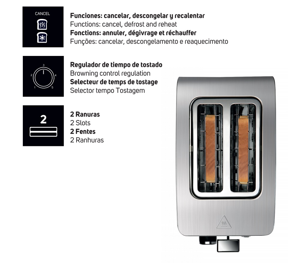 toaster SUS toaster 2 slice – Vicedeal