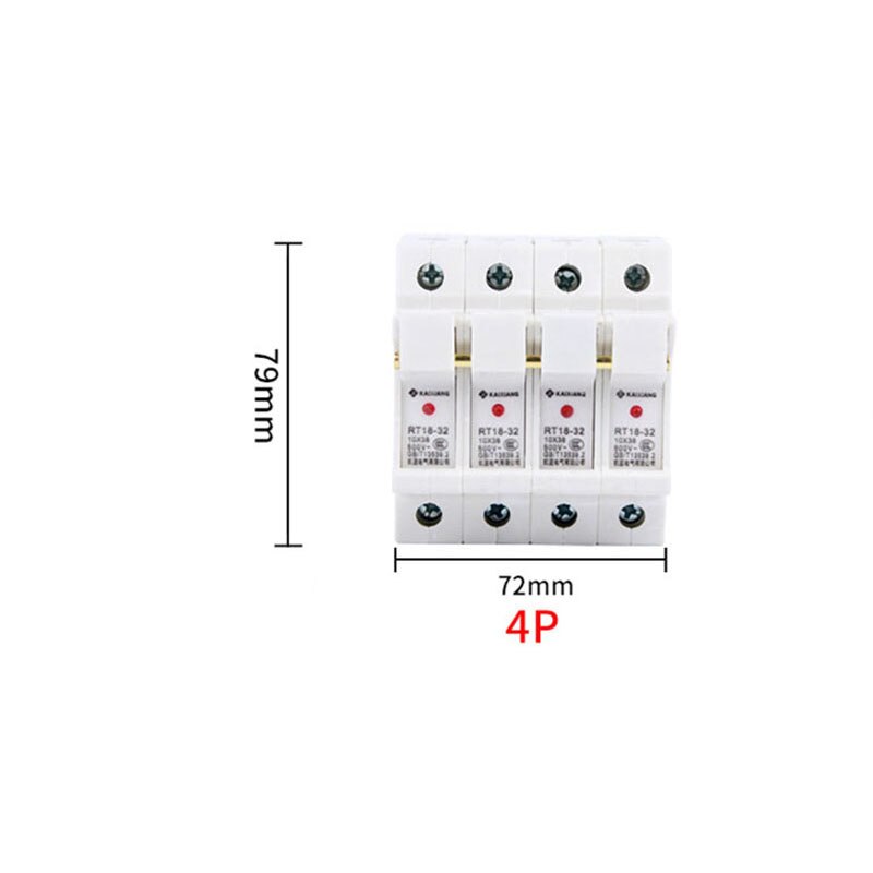RT18 32X AC 32A 64A 1 Pole DIN Rail Mount Fuse Hol... – Grandado