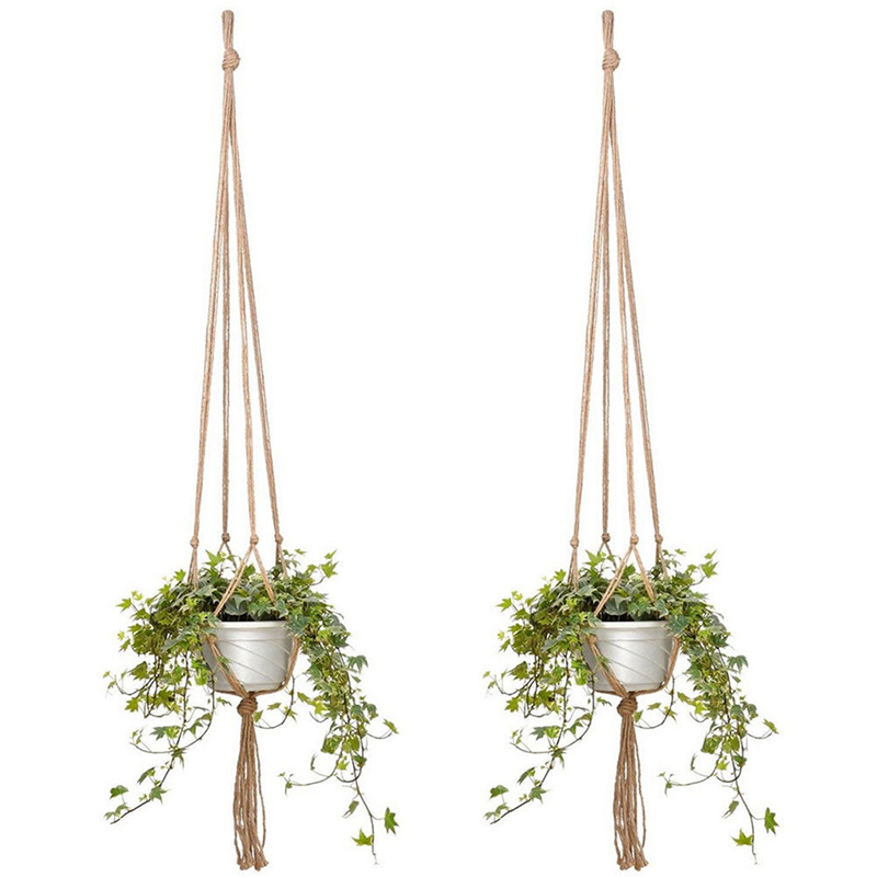 1/4PCS Jute Rope Plant Holders Plant Flower Pot Ha... – Vicedeal