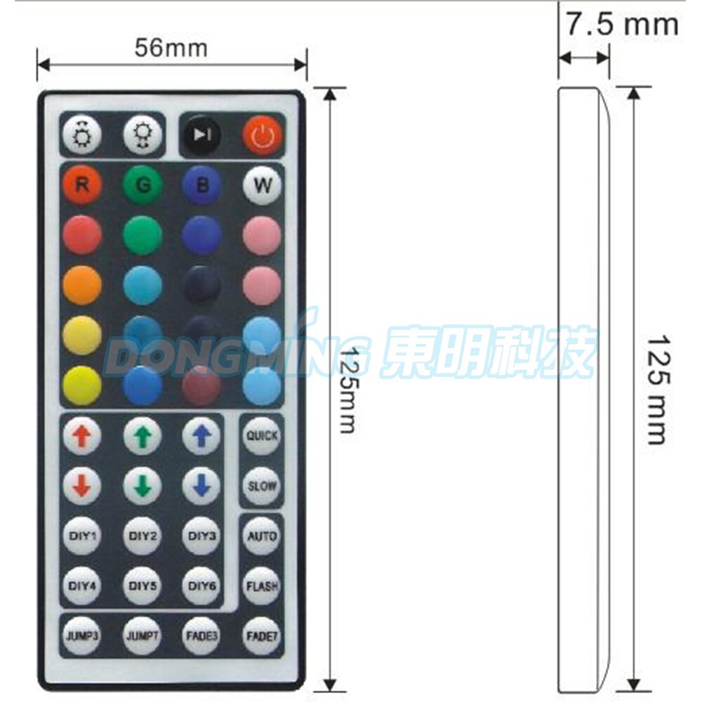 Led controller 12v 72w 44 nøgle controller led rgb... – Grandado