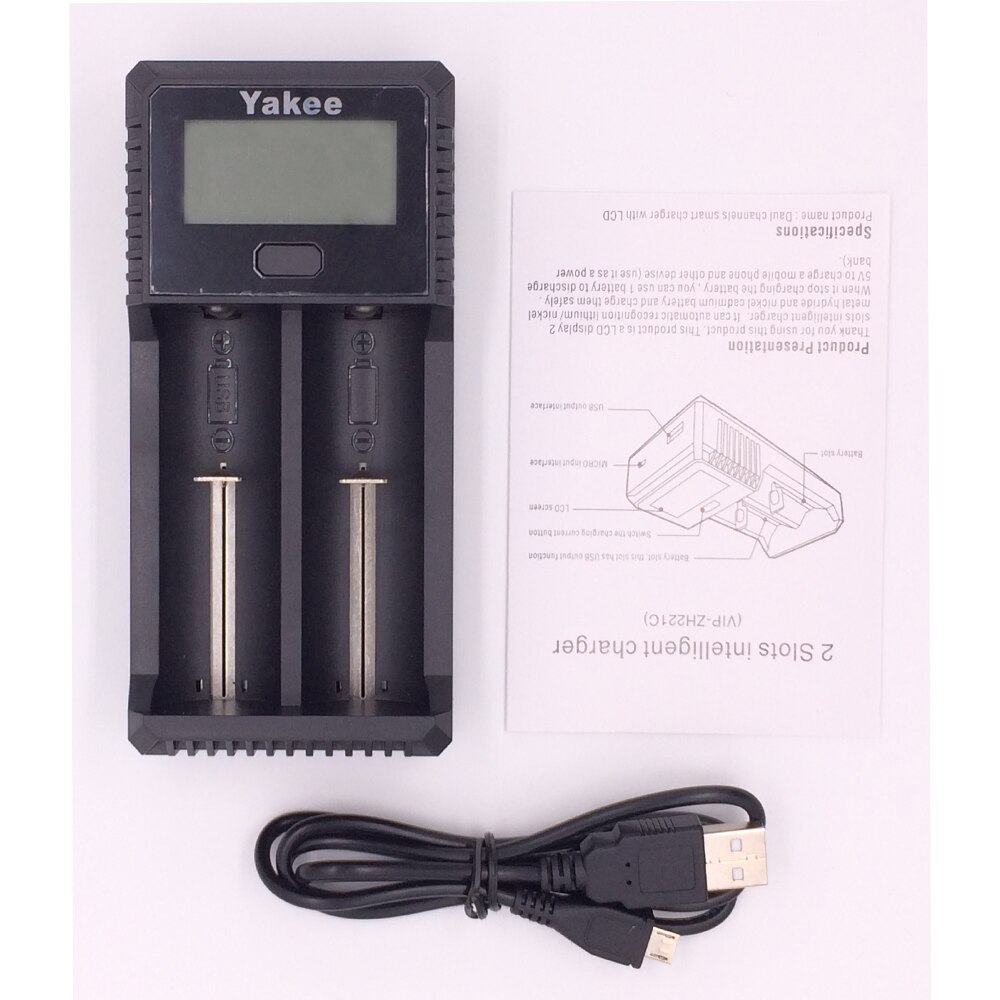 Yakee 2 Slots Lcd-scherm USB Batterij Oplader Voor... – Vicedeal