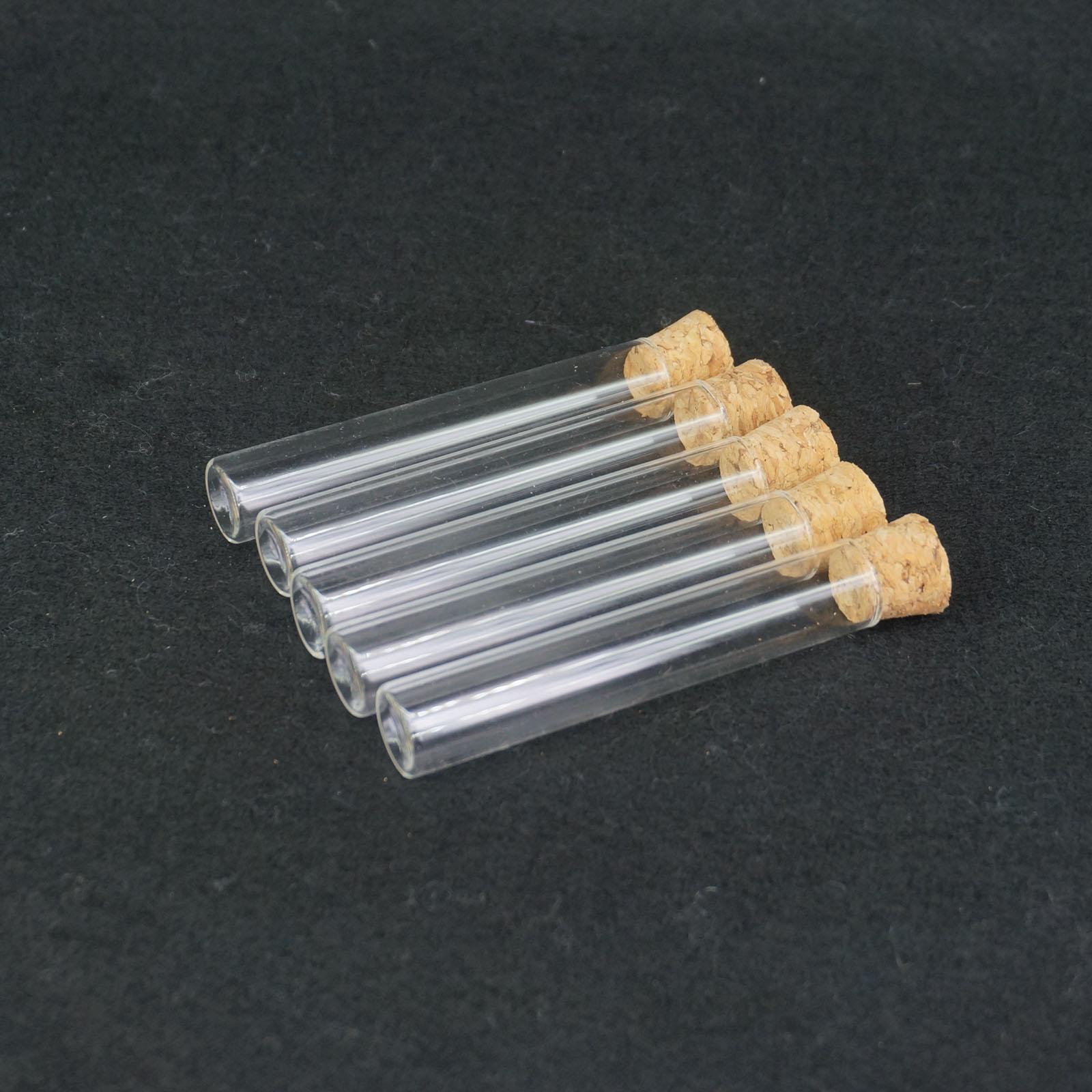 5Pcs 18x100mm Lab Glass Test Tube Flat Bottom With... – Grandado