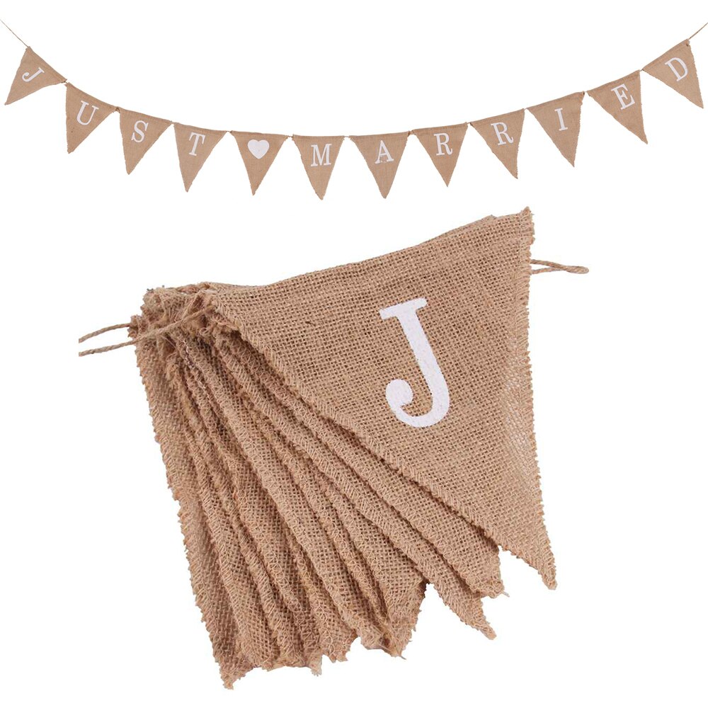 NET GETROUWD Jute banner Wedding Photo Props Vinta... – Vicedeal