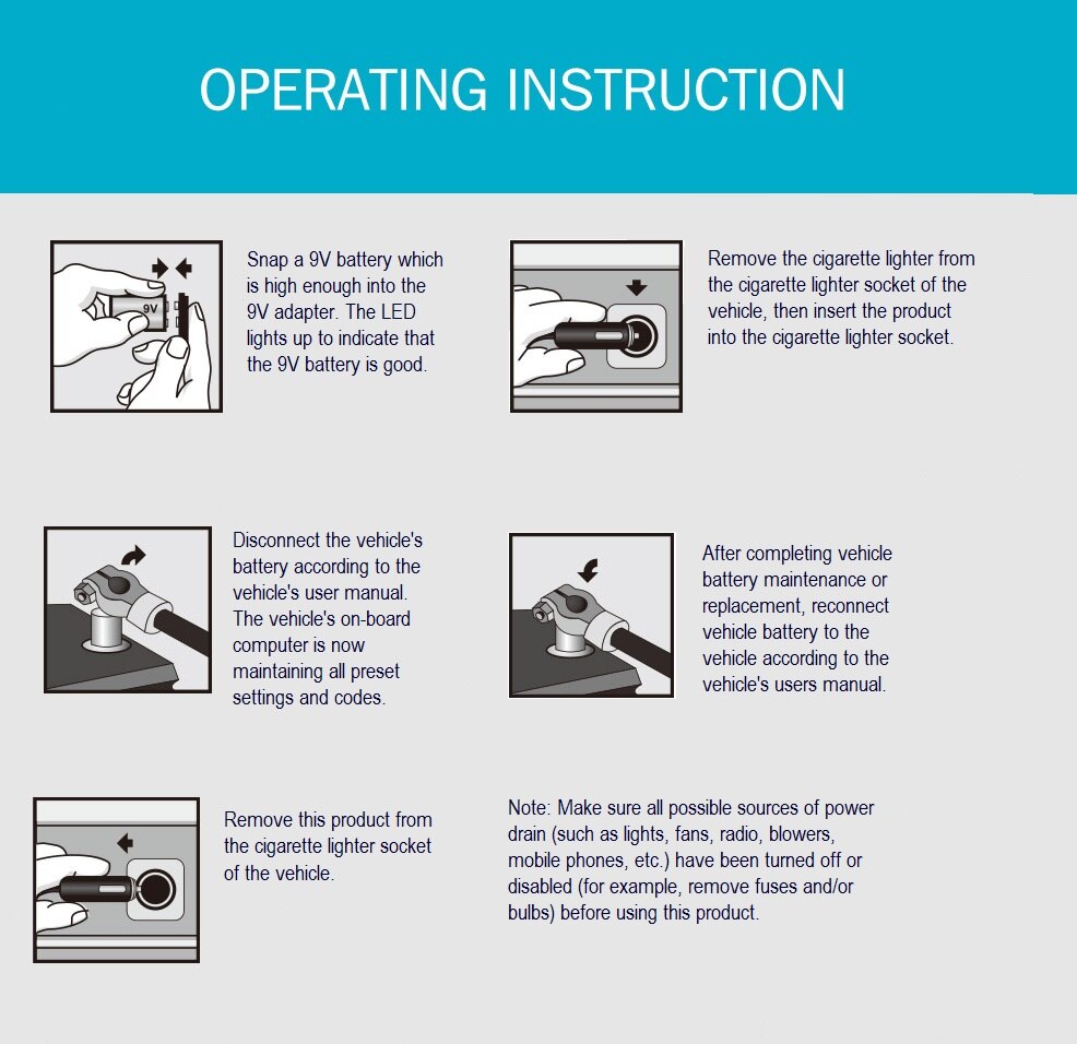 Mini Vehicle Computer Clock Memory Saver Car Repai... – Grandado