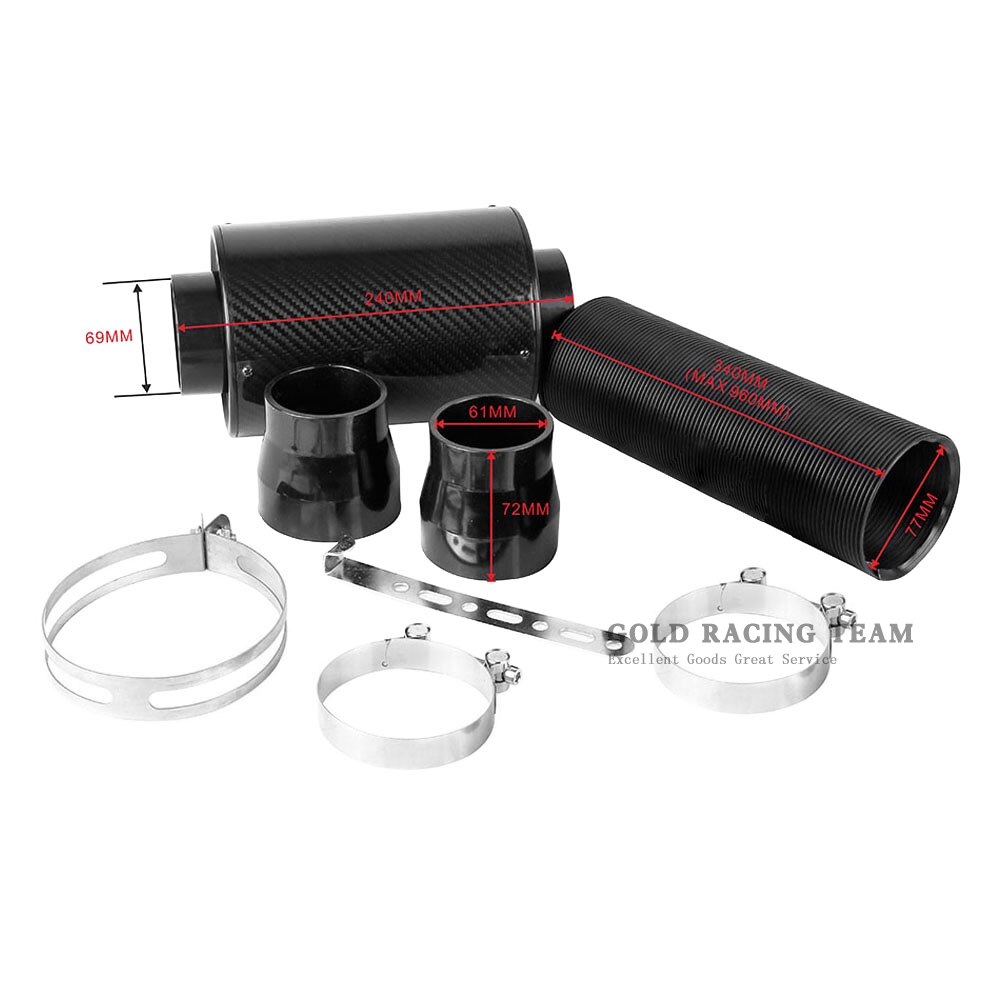 GRT - Universal Racing Air Filter Box Carbon Fiber... – Grandado