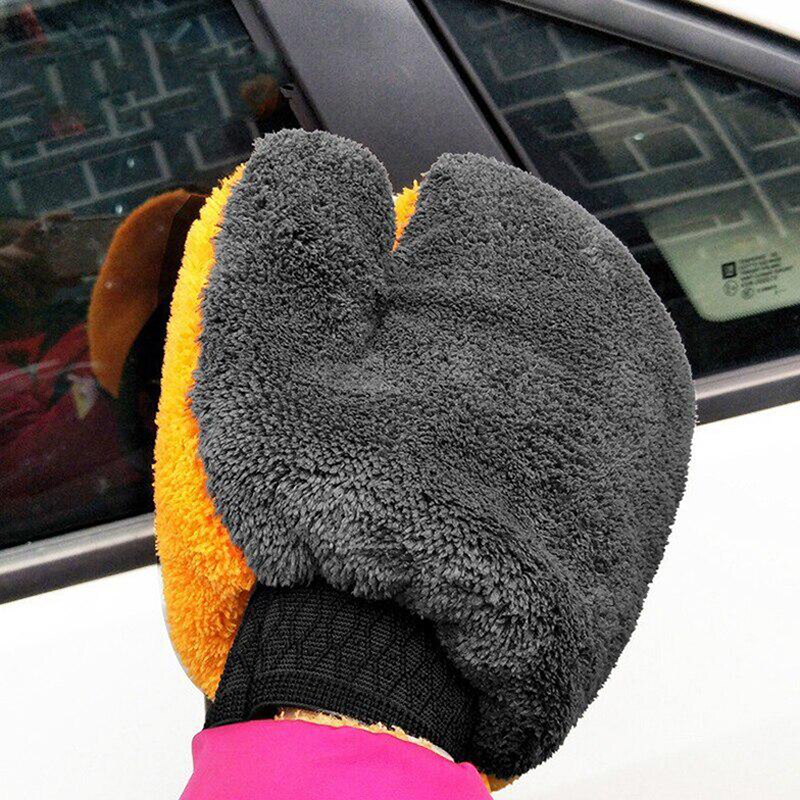 Coral Fleece Velvet Plush Short Wool Mitt Wash Car... – Grandado