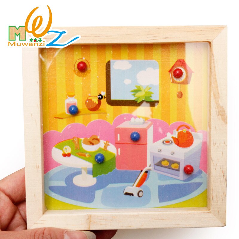MWZ Children Mini Wooden Puzzle Balls Balance 3d P... – Grandado