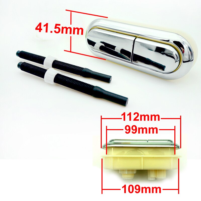 Vankz Square Toilet flush dual push buttons,water ... – Vicedeal