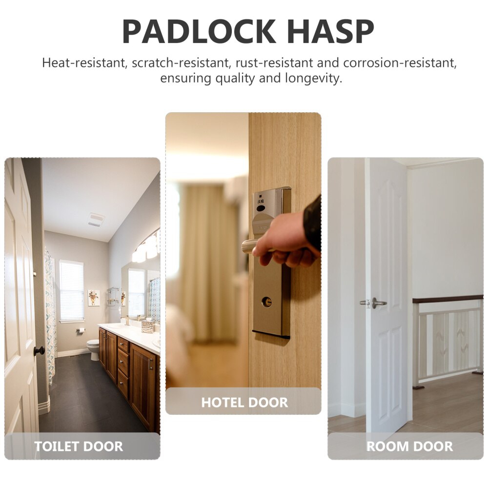 6 Pcs Door Locks Hasp Iron Safety Padlock Clasp Hi... – Grandado