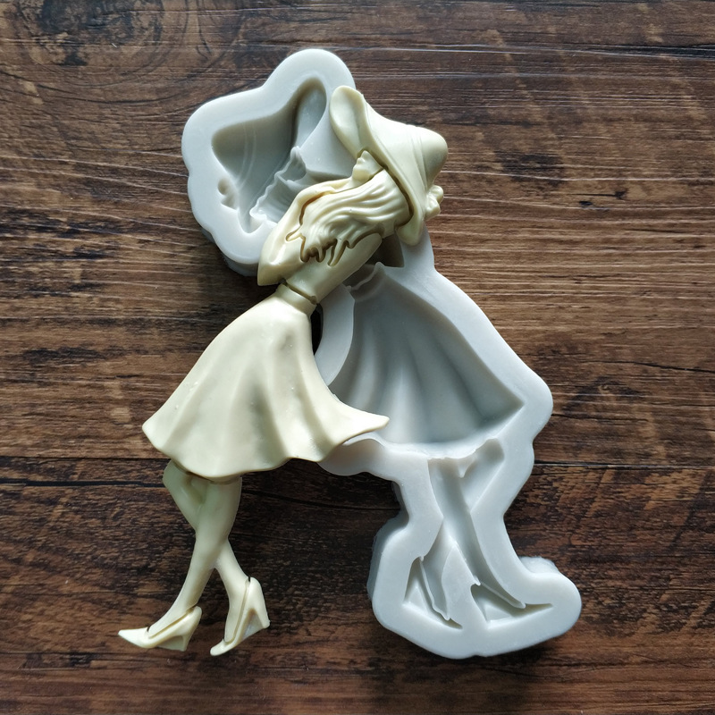 Hermosa niña molde de silicona DIY fondant torta m... – Grandado