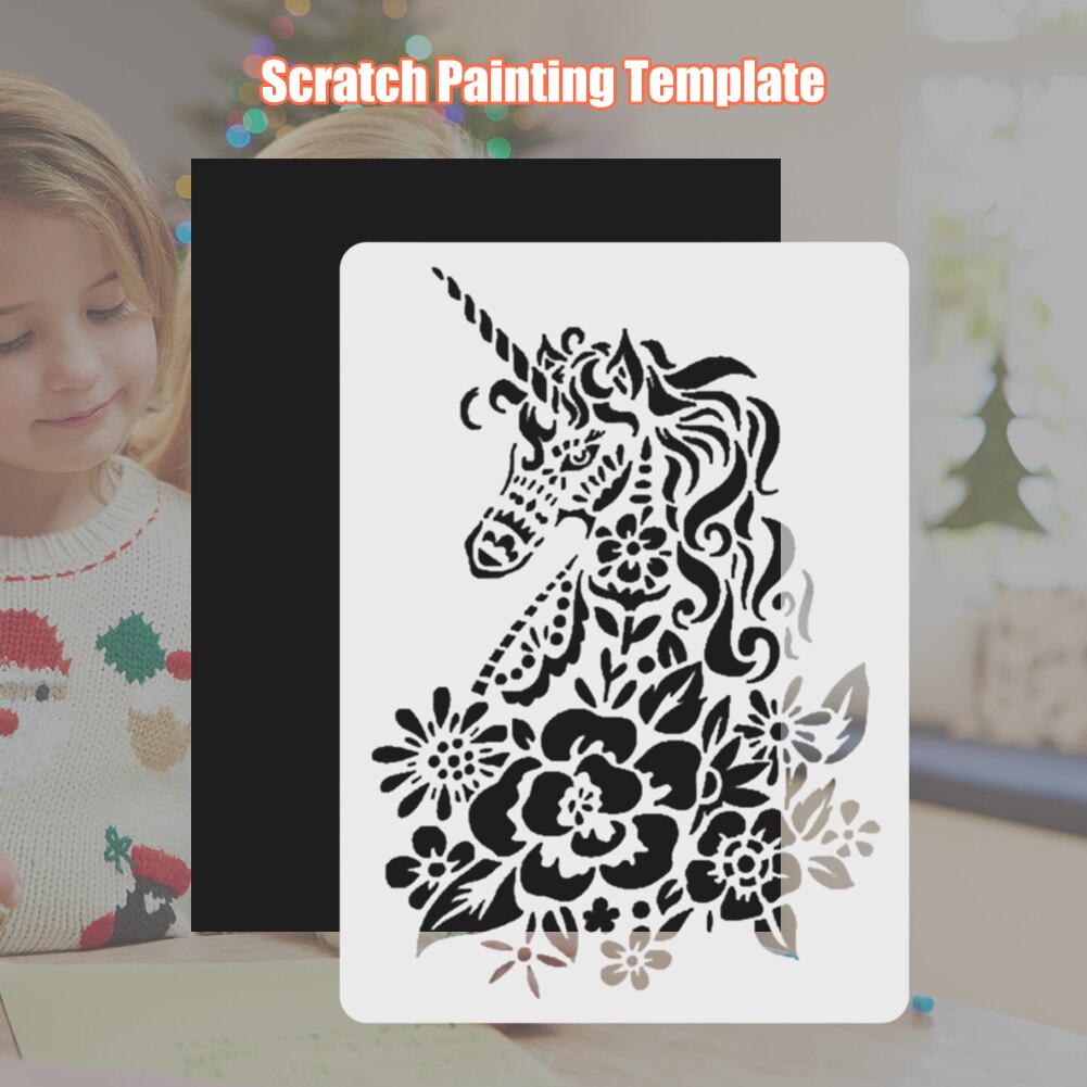 Scratch Painting Stencils Animal Drawing Template ... – Grandado