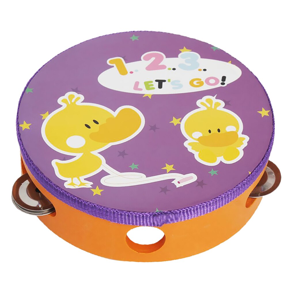 Wooden Cute Tambourine Hand Percusion for Baby Tod... – Grandado