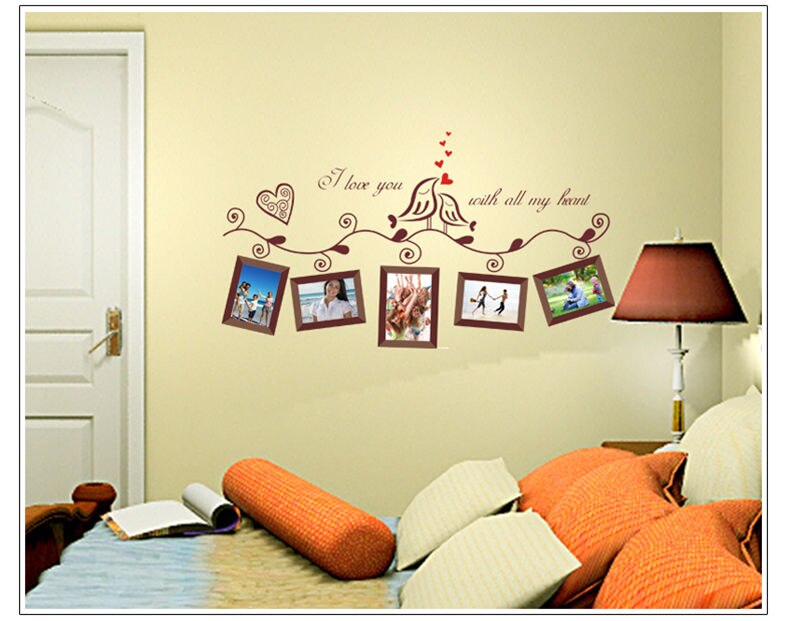 Photo Frame Family Tree Bird Removable Quotes Wall... – Grandado