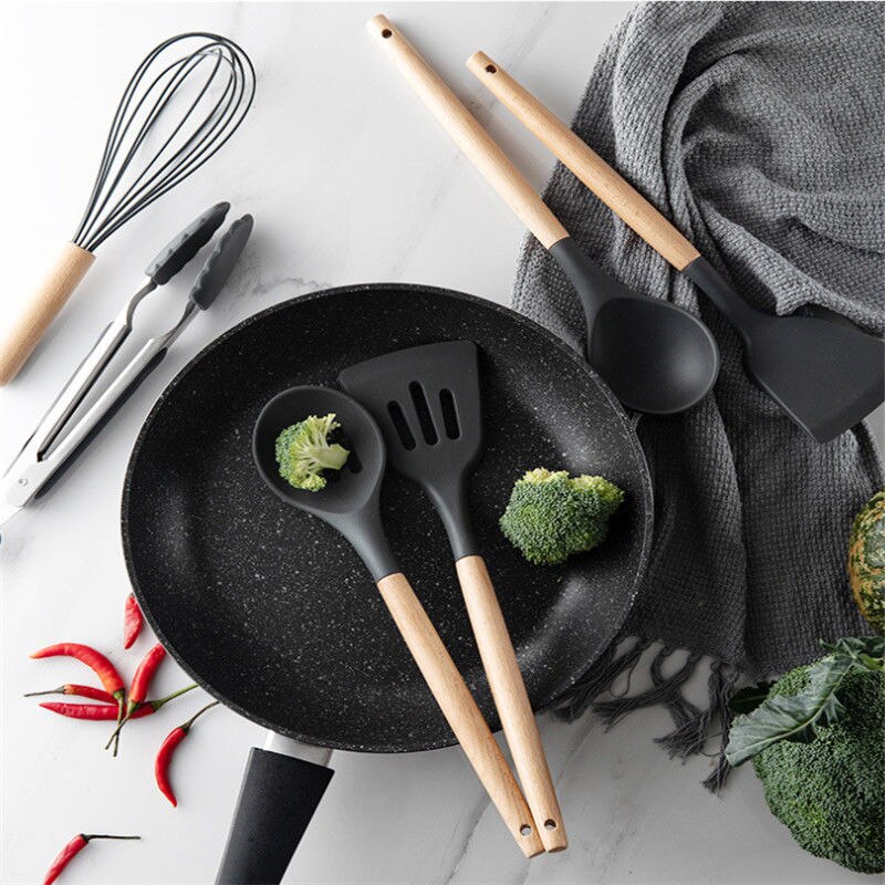 Silicone kitchen accessories non-stick cookware se... – Grandado