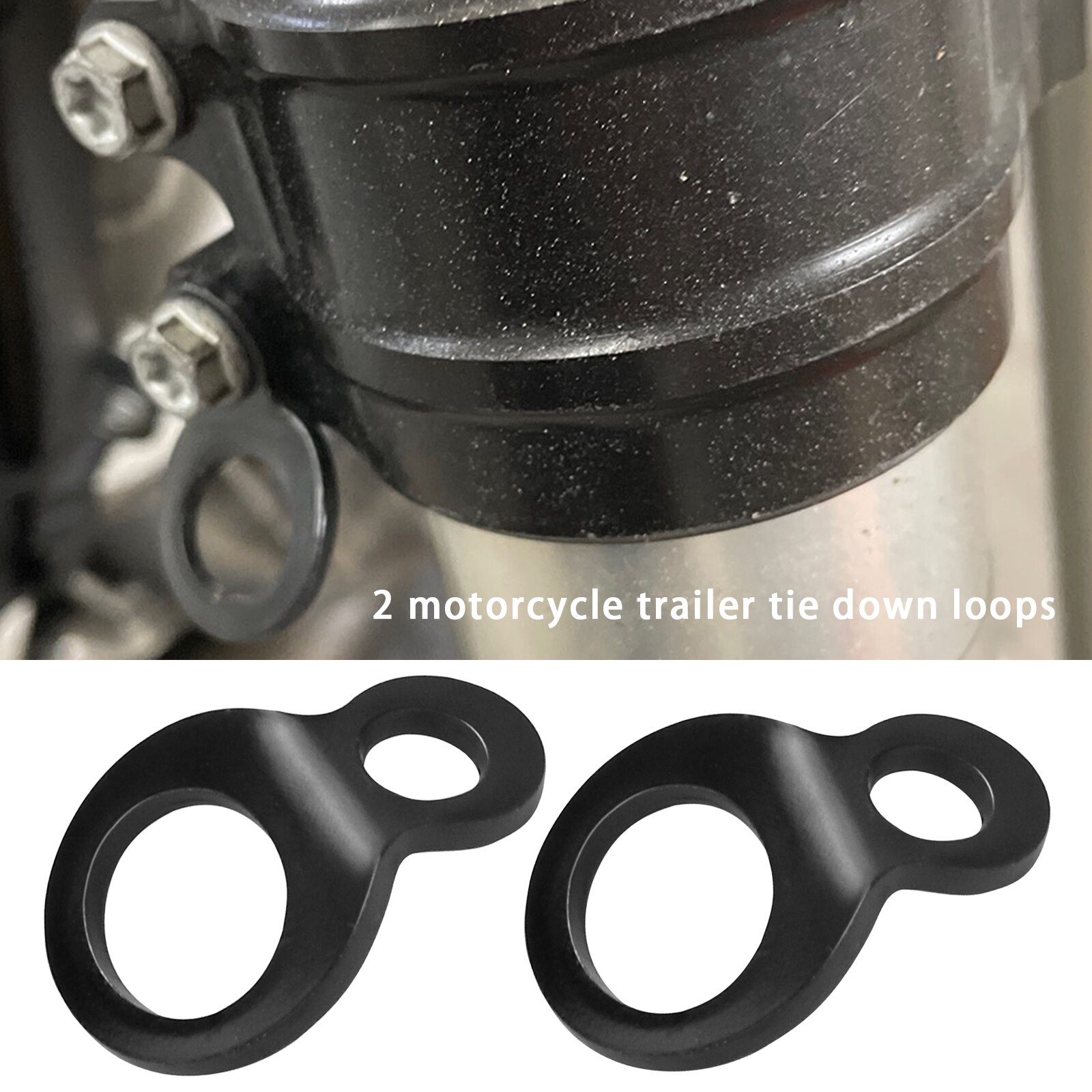 2 Pcs Black Tie Down Strap Rings For Motorcycle Di... – Grandado
