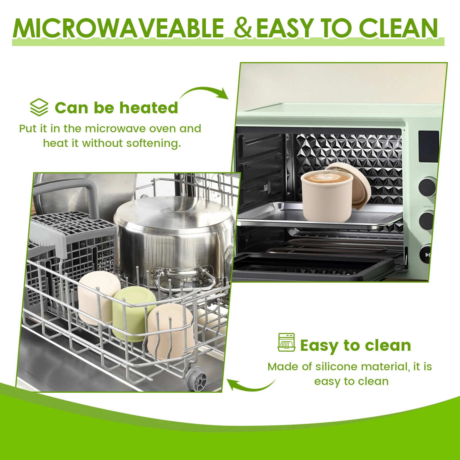 3PCS Silicone Food Storage Jars Set Food Storage C... – Grandado