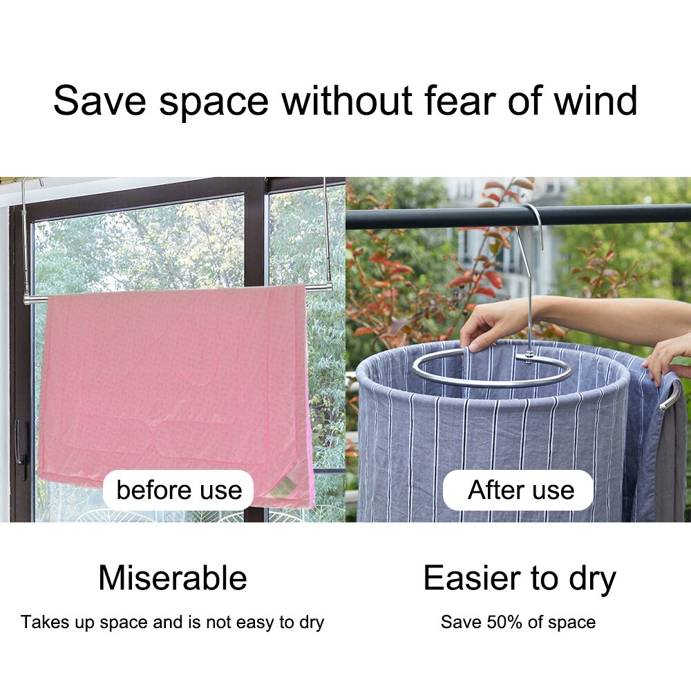 Save Space Home Storage Blanket Hanger Round Spira... – Grandado
