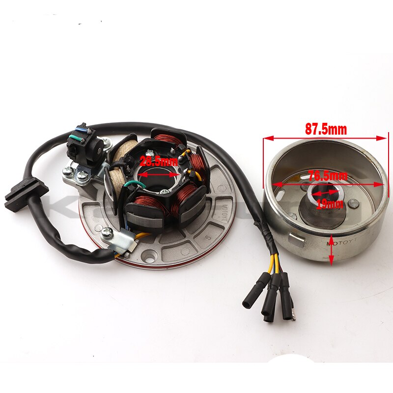 Magneto Stator spoel rotor kit met licht VOOR (YX ... – Vicedeal
