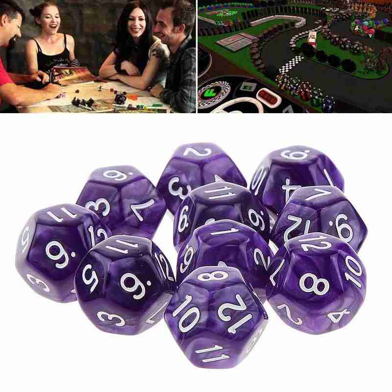 10pcs 12 Sided Dice D12 Polyhedral Dice Family Par... – Vicedeal