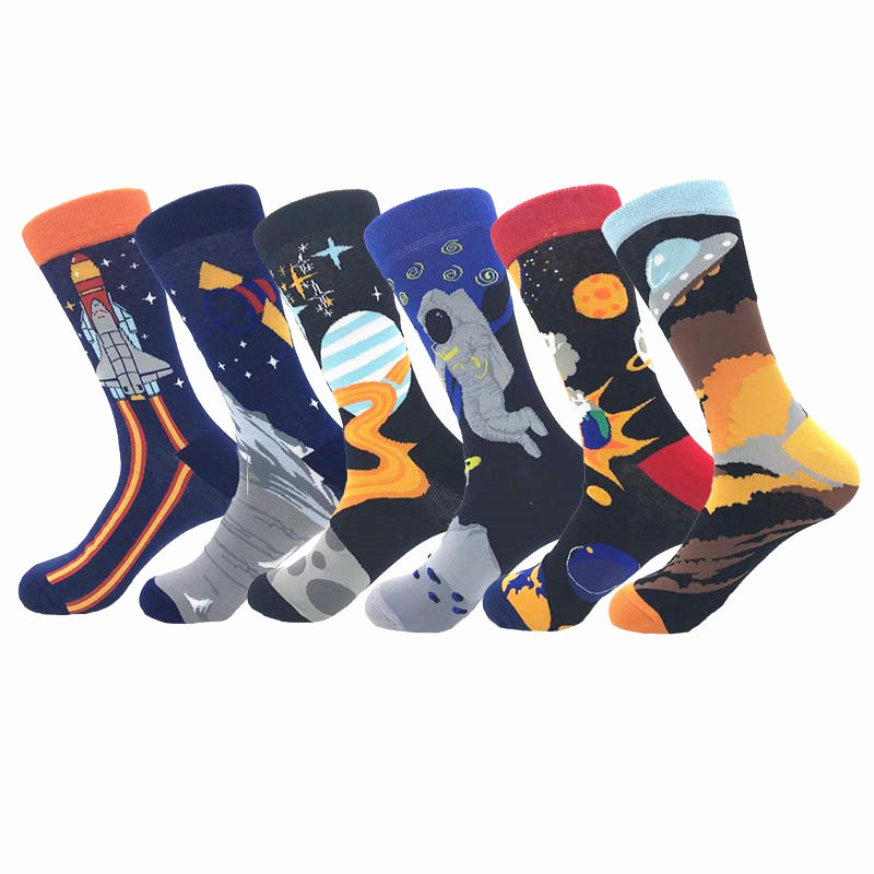 autumn and winter men's socks starry sky galax... – Grandado