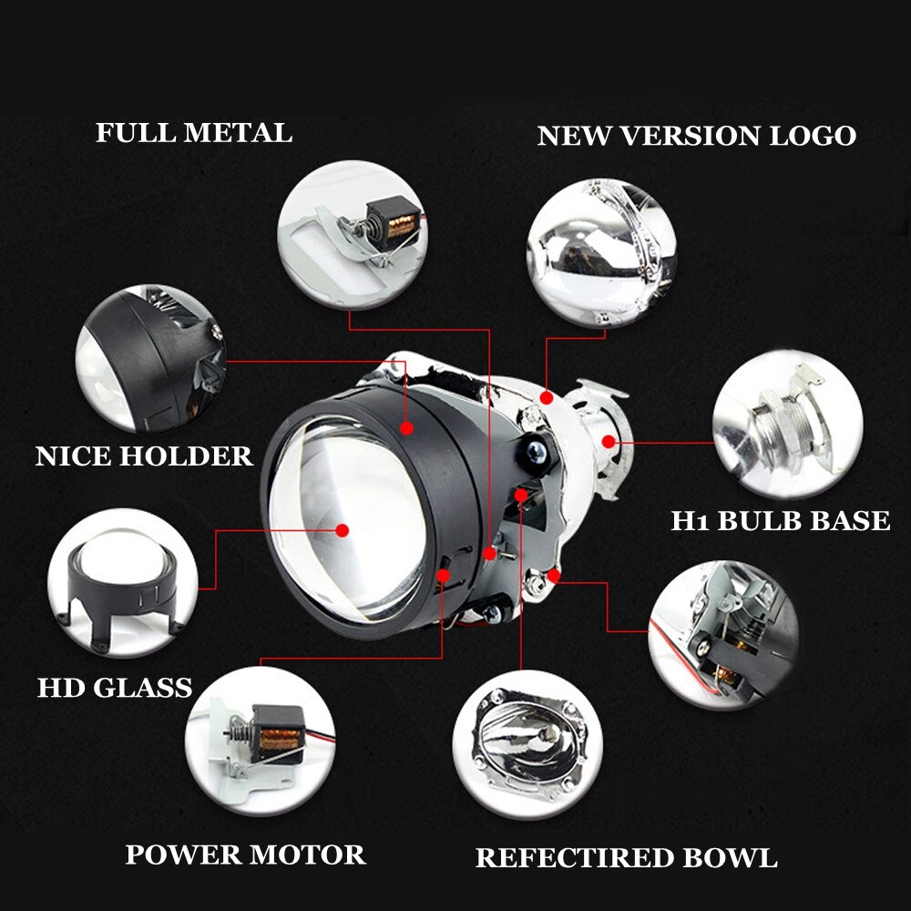 2.5 inch car hid bi xenon projector lens with 35w ... – Grandado