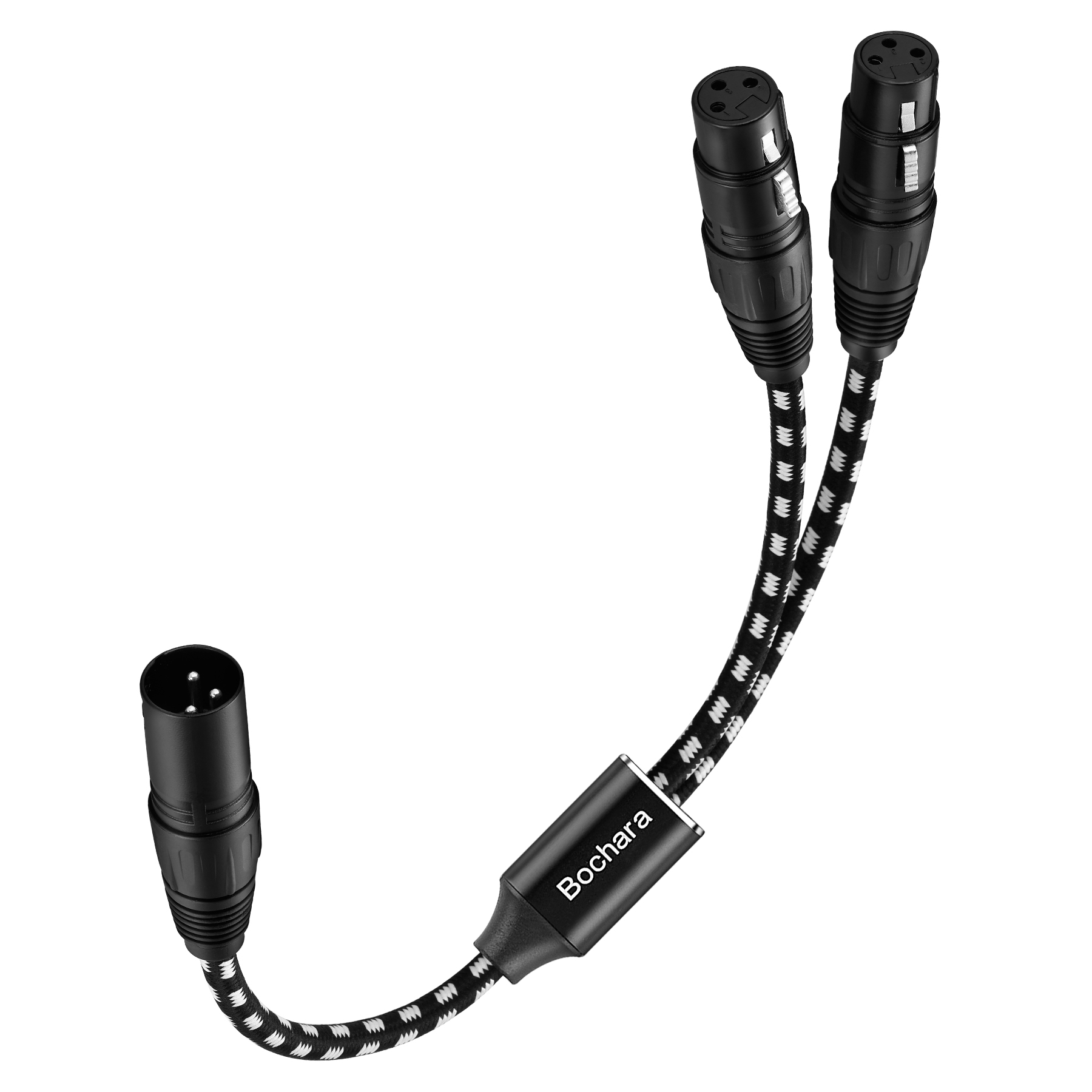 Bochara Braided XLR Male to Dual XLR Female 3pin S... – Grandado