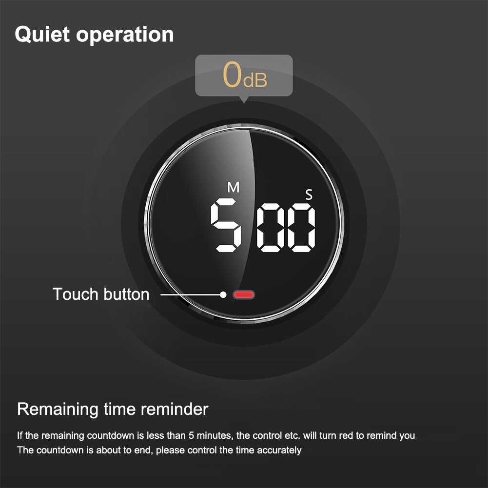 Magnetic LED Mute Kitchen Timer Digital Timer Stud... – Vicedeal