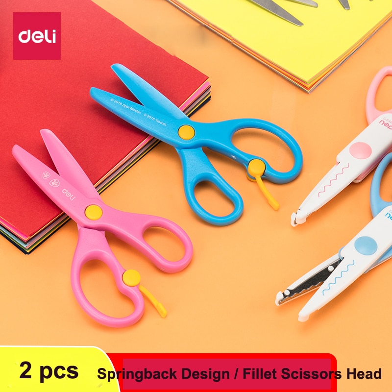 2 PCS Student Scissors Mini Safety Round Head Plas... – Vicedeal