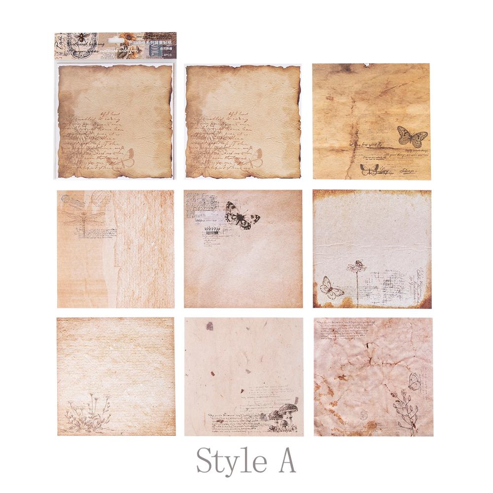 Mr.paper 4 Designs 8 Pcs Vintage Base Paper Sticke... – Vicedeal