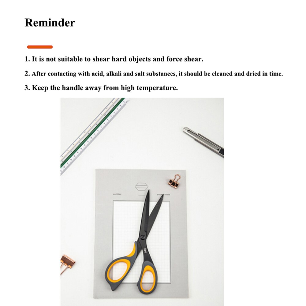 Deli 6027 77757 stainless steel large scissors hou... – Grandado