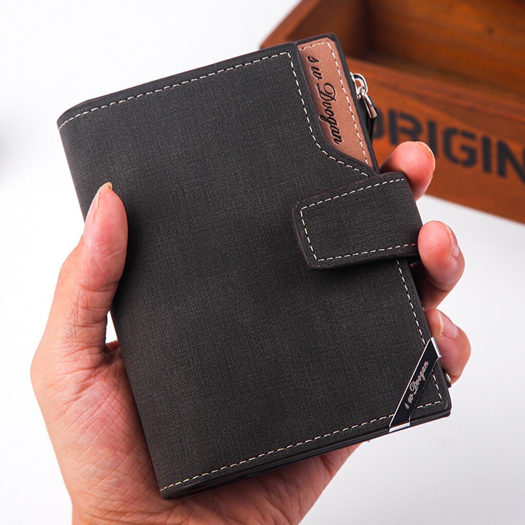 Maison Fabre Leather Wallet Men's Solid Color Long... – Grandado