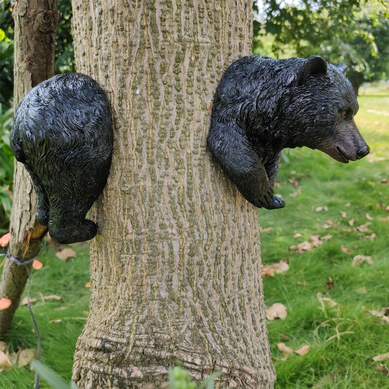 5.5 inch tall Black bear tree decoration Tree Hugg... – Grandado