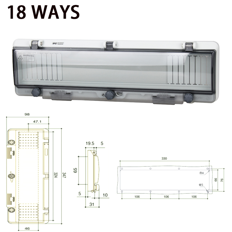 Transparent breaker distribution box window waterp... – Vicedeal