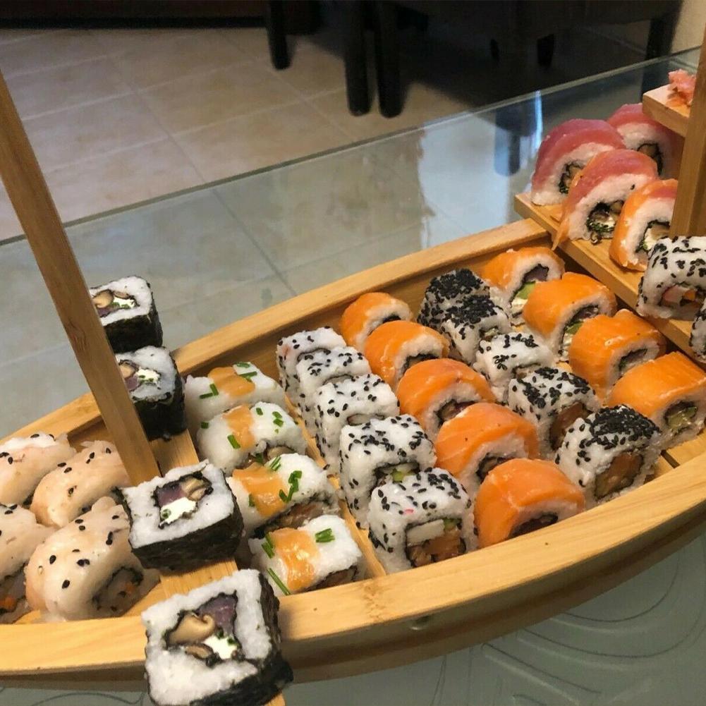 Japanese Cuisine Sushi Boats Seafood Tool Wooden S... – Vicedeal