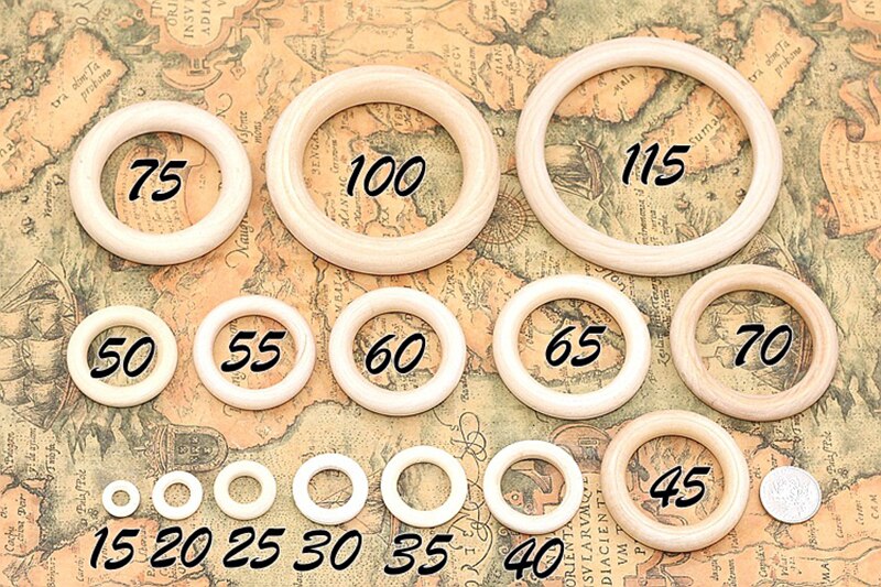Natural Wooden Round Rings for DIY Wood Dream Catc... – Grandado