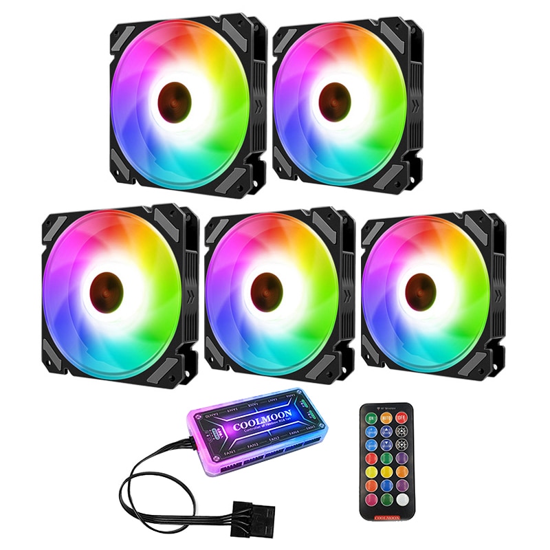 Coolmoon Rgb Computer Case Fan, 12cm Synchronous S... – Grandado