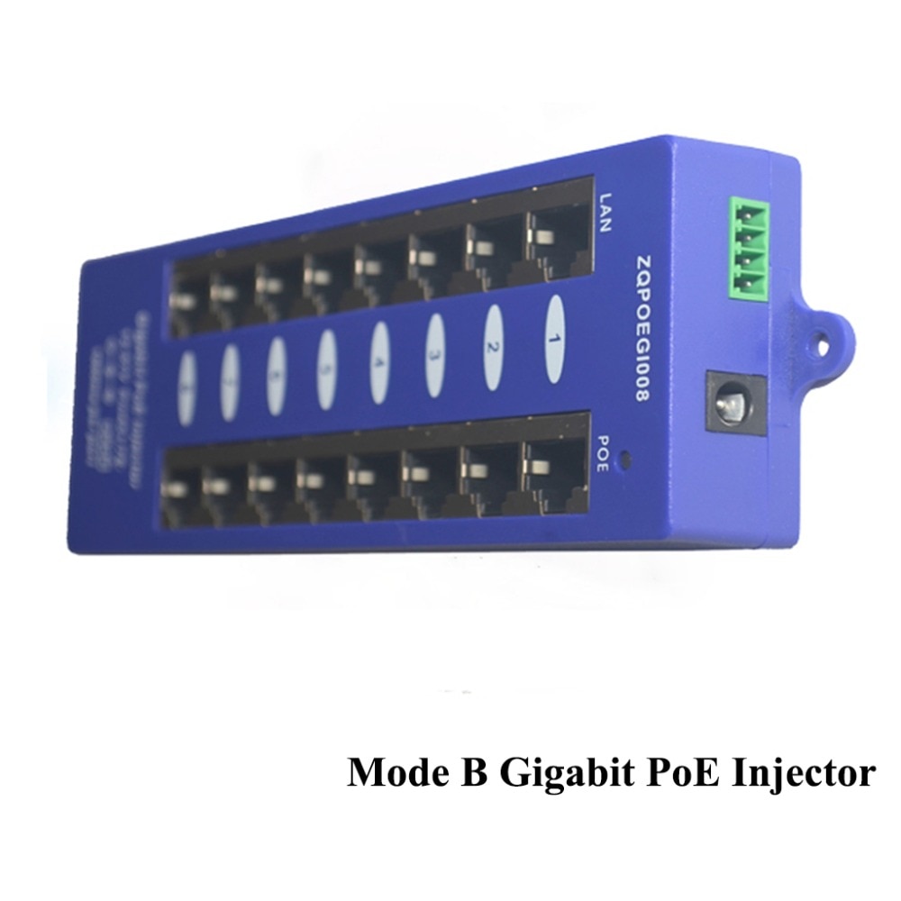 100/1000Mbps PoE Patch Panel mode AB 8 port IEEE80... – Grandado