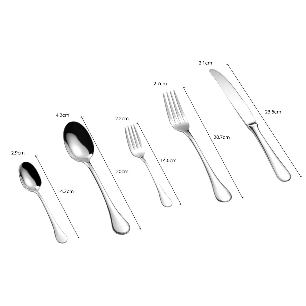 5pcs/set Tableware Western Style Stainless Steel F... – Grandado