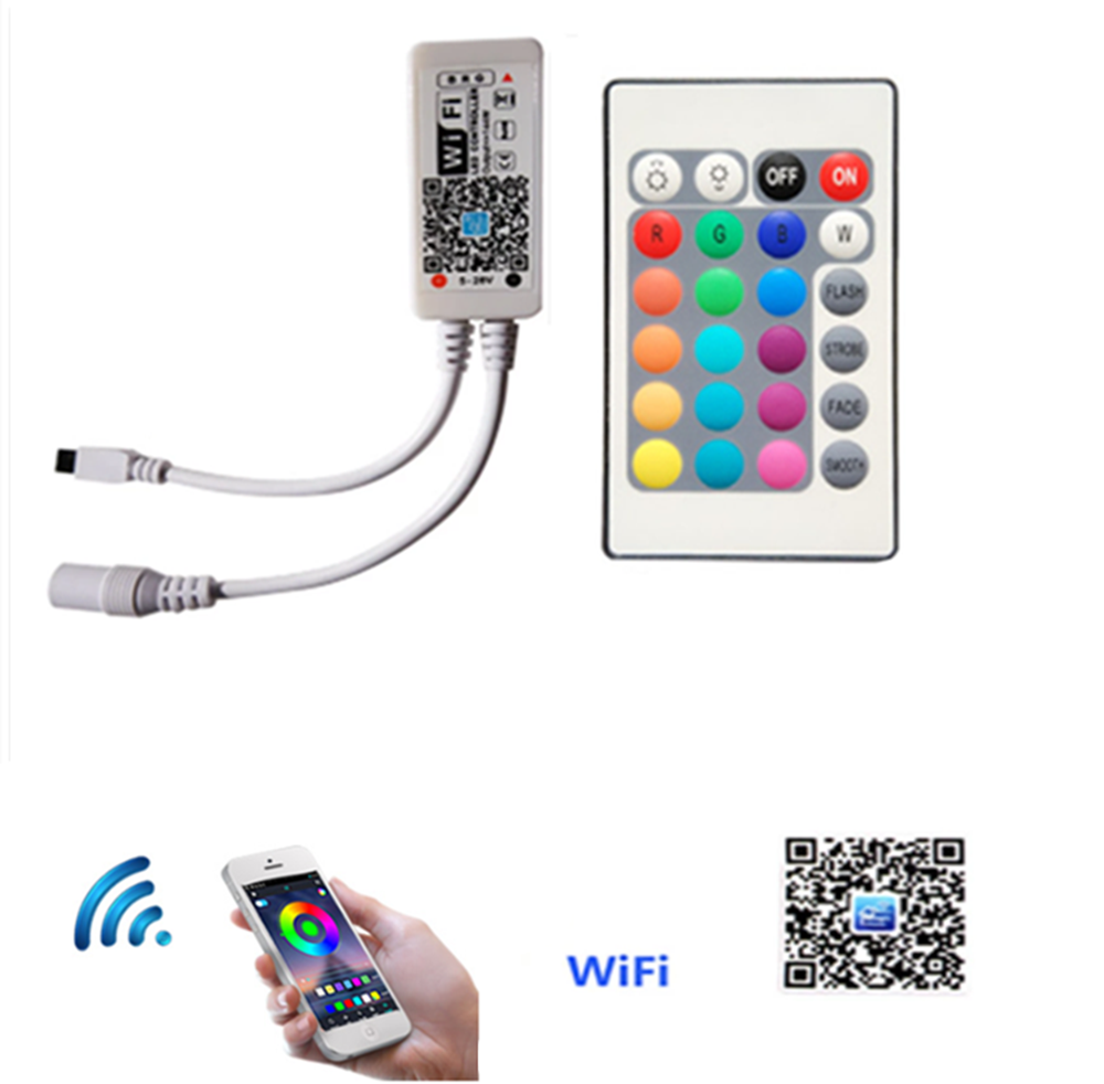 24Keys WiFi RGB Controller DC 5V-12V 24V Phone iOS... – Vicedeal