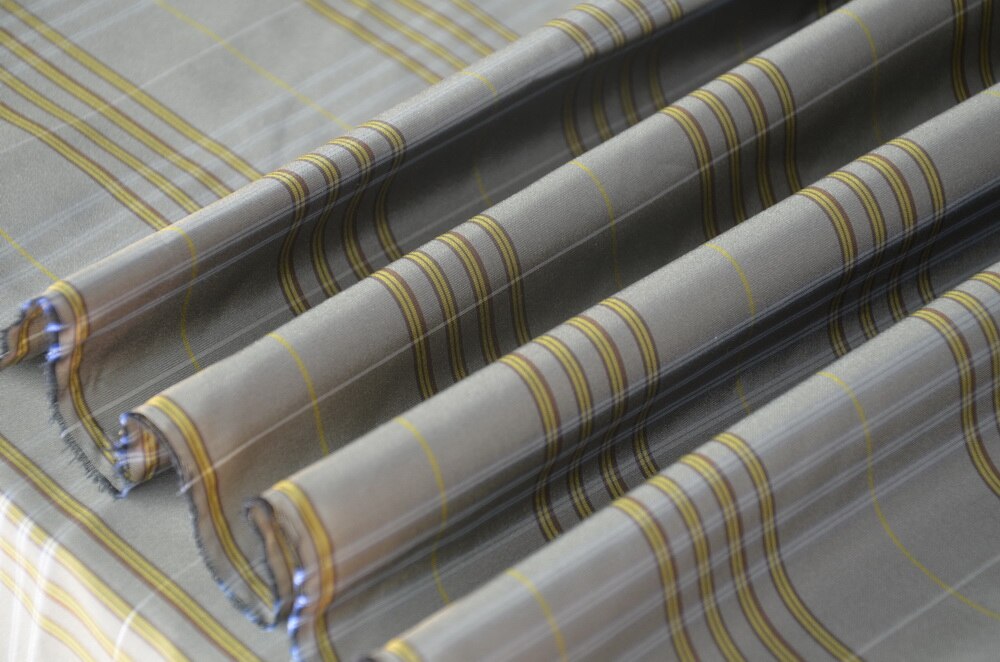 pure silk dupion fabric green paid fabric silk scu... – Grandado