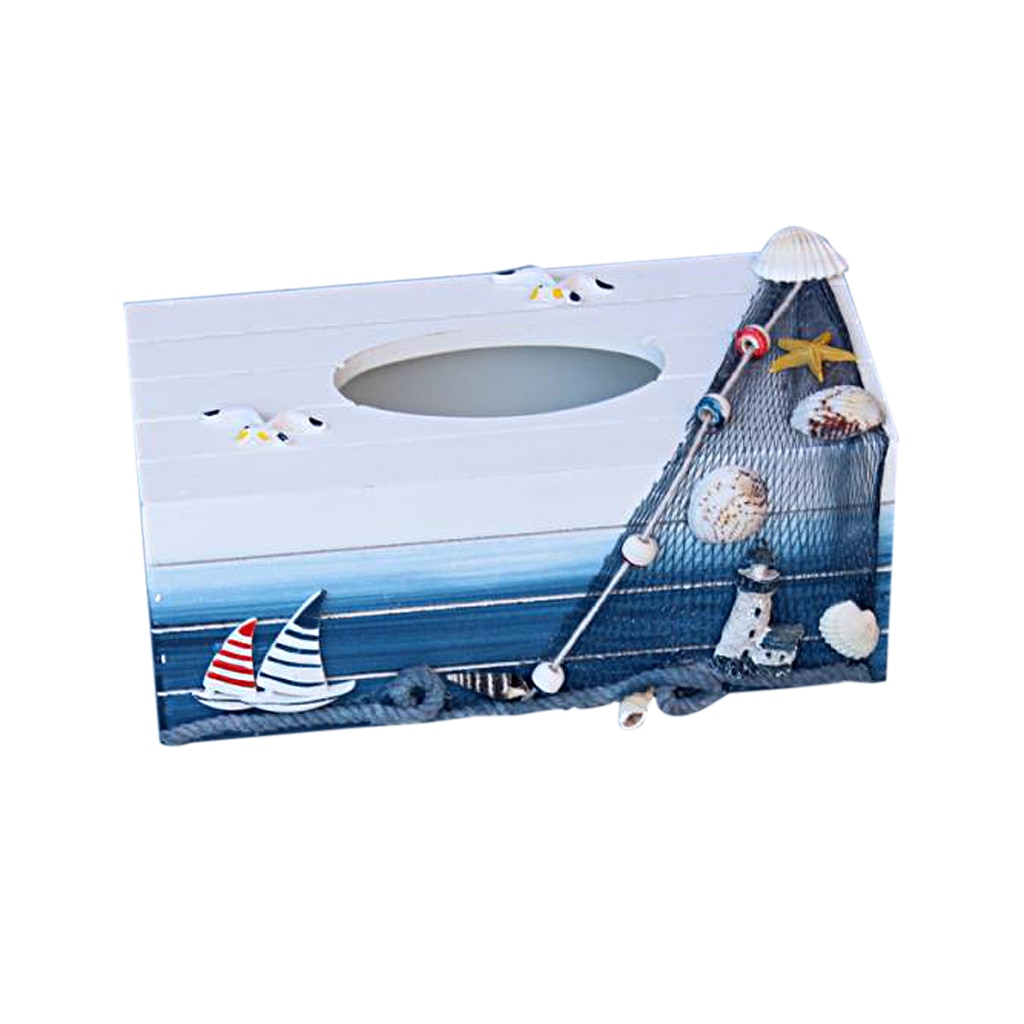 Vintage Nautical Facial Tissue Box Cover Holder Ho... – Grandado