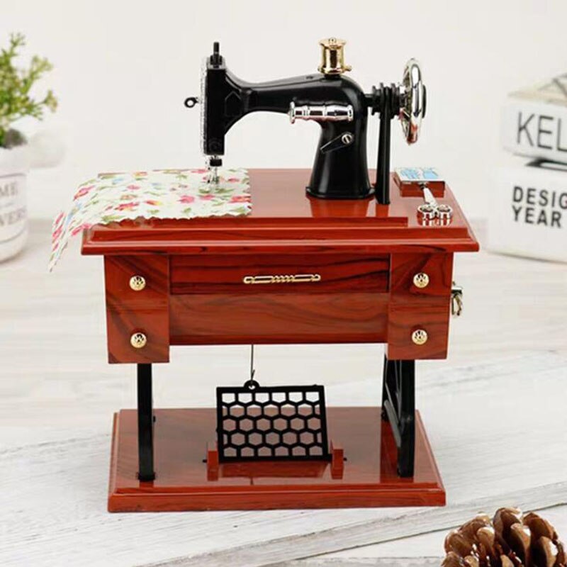 Jahrgang Musik Kasten Mini Nähmaschine Stil Mechan... – Grandado