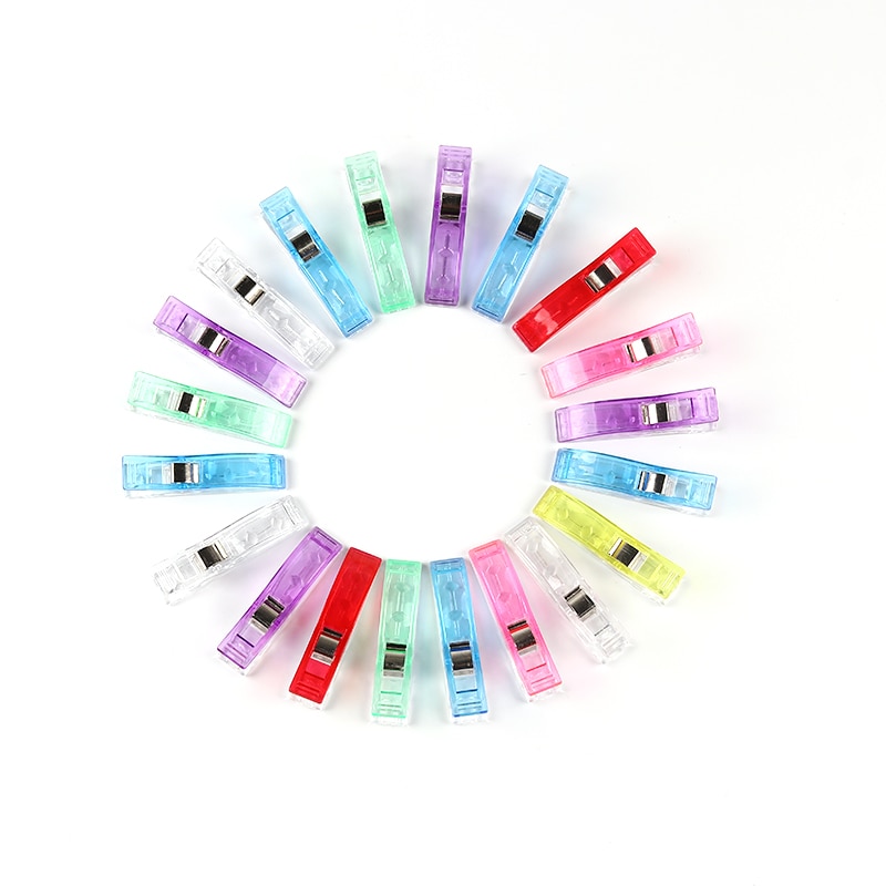 20 stk farverige syning quilt bindende plast clip ... – Grandado