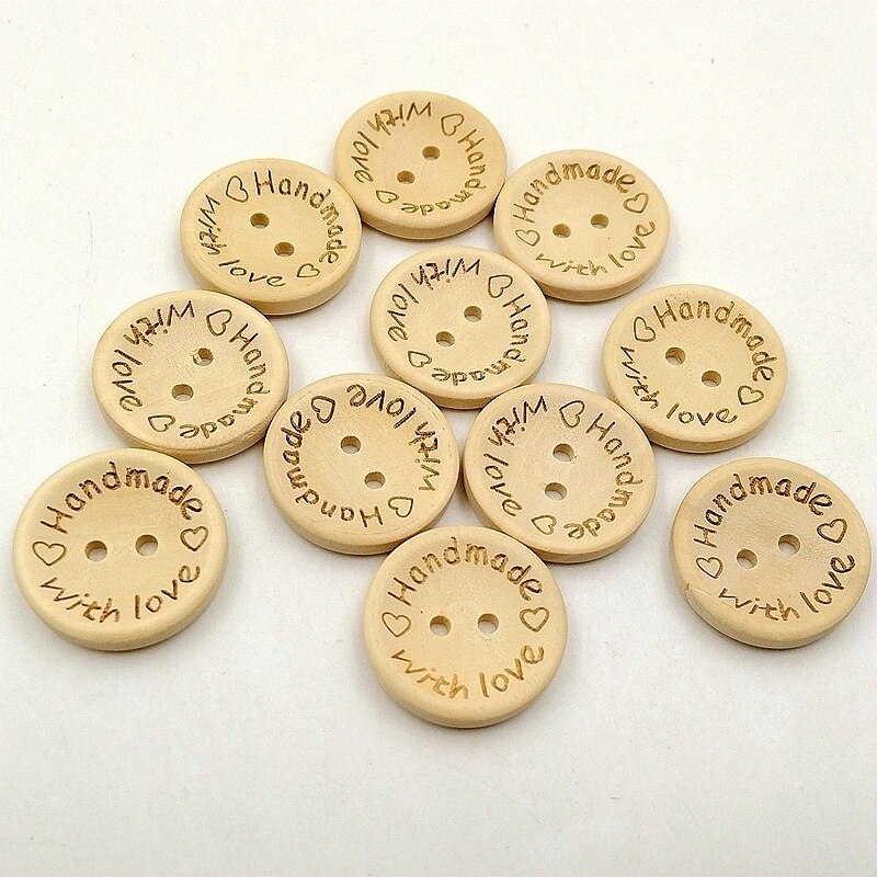 50pcs Lot 15mm 20mm 25mm Natural Color Wooden Butt Grandado