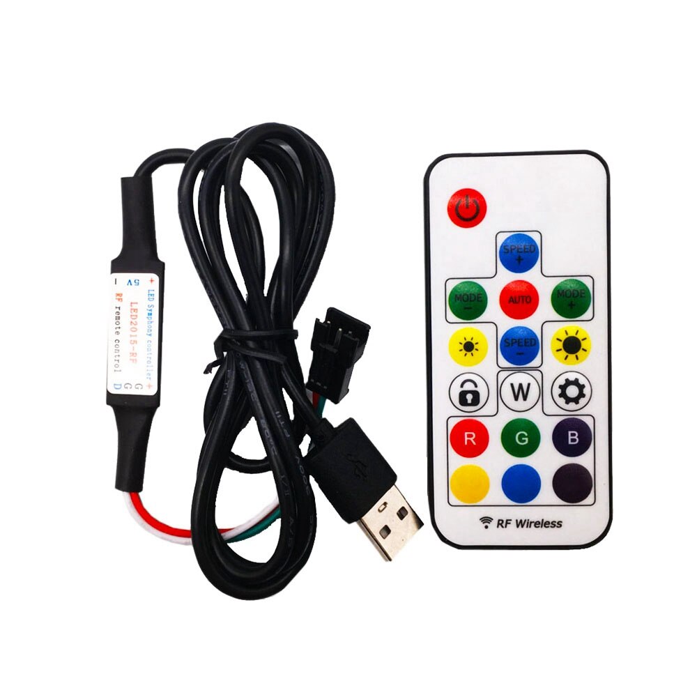 DC5V 17Keys Smart RF USB RGB Remote Led Controller... – Vicedeal
