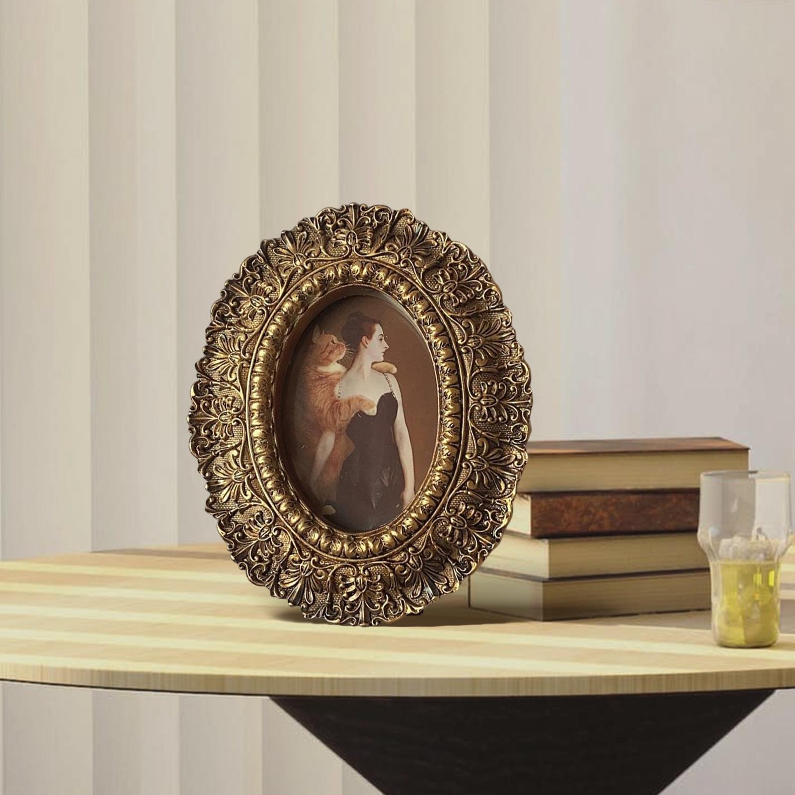 Antique Oval Picture Frame Vintage Ornate Photo Ho... – Grandado